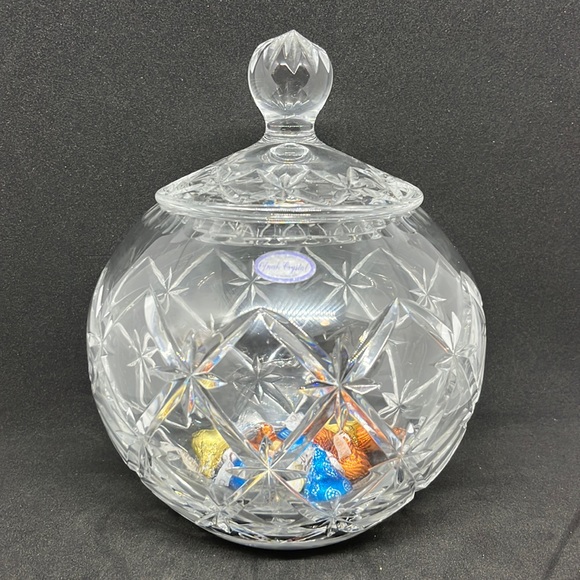 Ofnah | Accents | Ofnah Crystal 24pbo Candy Jar Bowl With Lid Made In ...